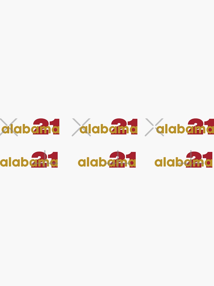 "Alabama 21" Sticker by Meyfair | Redbubble