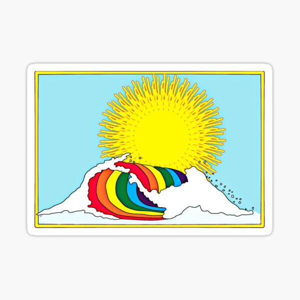 "Rainbow Wave" Sticker for Sale by Flifo20 | Redbubble
