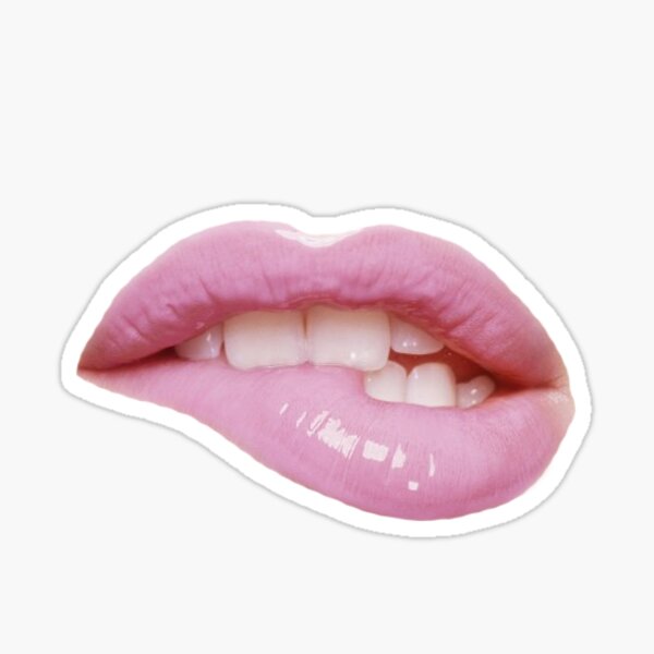 "Tumblr lip bite" Sticker by jordentaylor | Redbubble