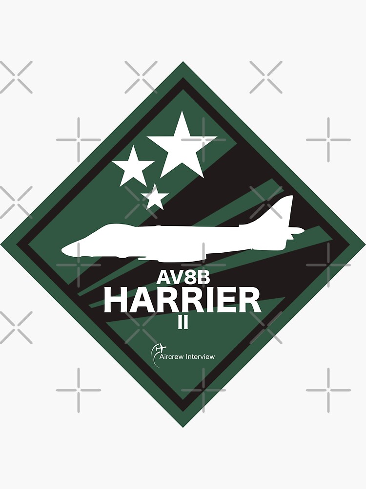 "AV-8B Harrier II Patch" Sticker for Sale by ACInterview | Redbubble