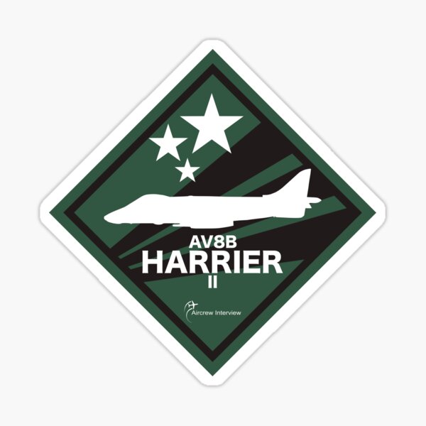 "AV-8B Harrier II Patch" Sticker for Sale by ACInterview | Redbubble