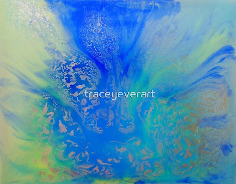 "Calm Waters Abstract " by traceyeverart | Redbubble