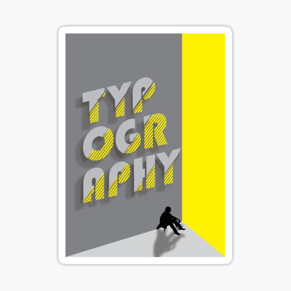 "Typography" Sticker by modernistdesign | Redbubble