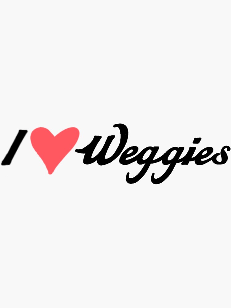 "I Heart Weggies" Sticker for Sale by rocdesign | Redbubble