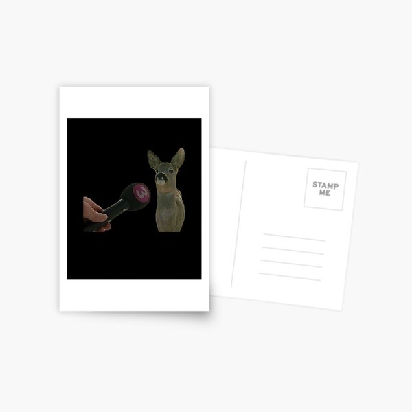 "Deer Being Interviewed Meme" Postcard for Sale by Altohombre | Redbubble