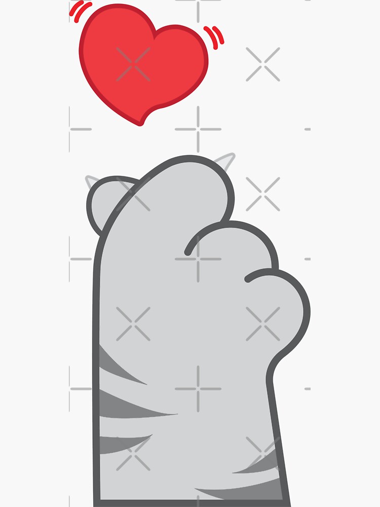 "Saranghae Cat" Sticker for Sale by kittengallery | Redbubble
