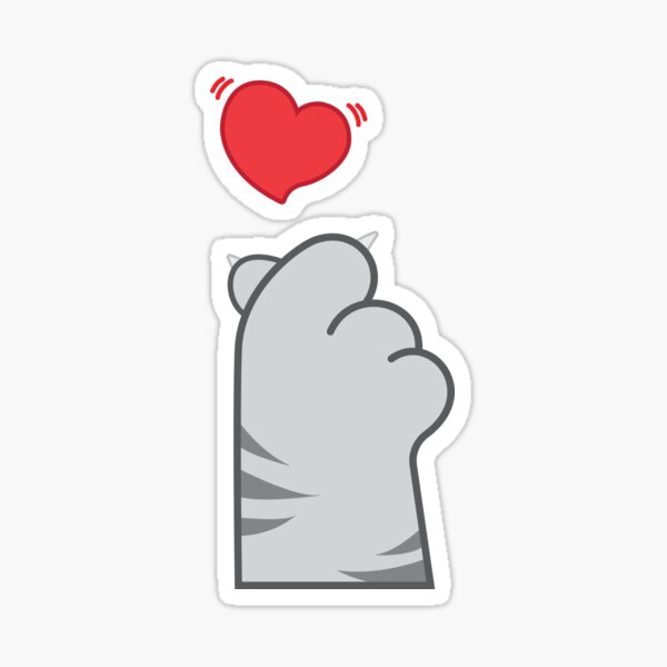"Saranghae Cat" Sticker for Sale by kittengallery | Redbubble
