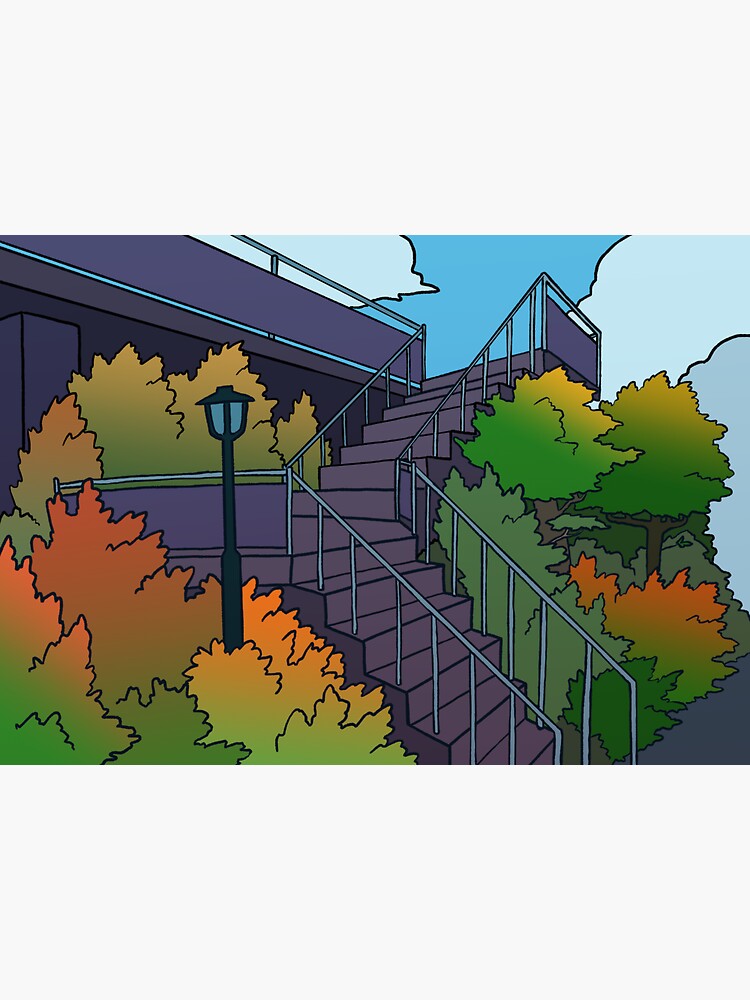 "September Stairs" Sticker for Sale by kwallin-art | Redbubble