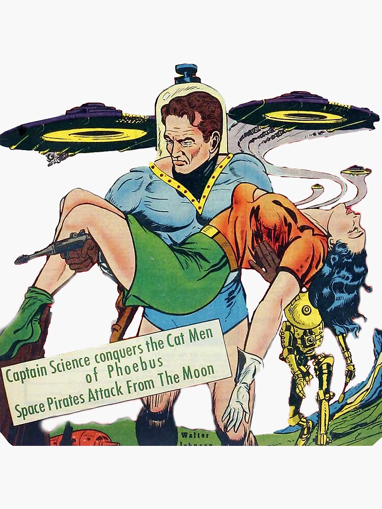 "Incredible space captain !!" Sticker for Sale by Aurea-Comics | Redbubble