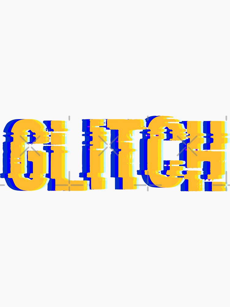 "Glitch effect" Sticker for Sale by D-T-shirts | Redbubble