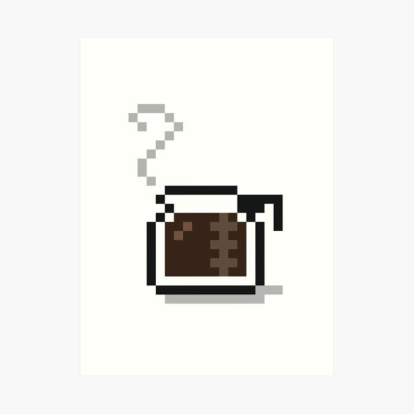 Coffee Pixel Art Prints | Redbubble