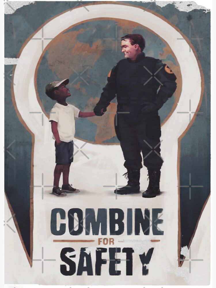 "HL:Alyx Combine poster" Sticker by Trotskist | Redbubble