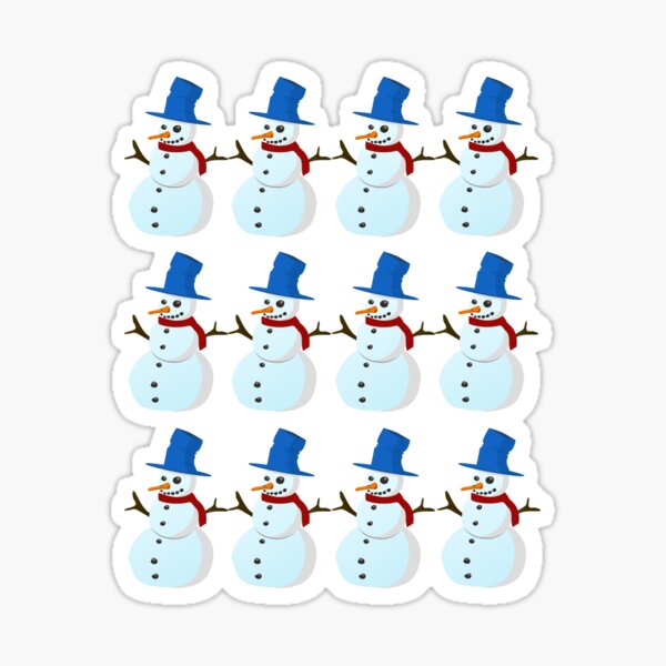 "Winter snowman" Sticker for Sale by Banvilla | Redbubble
