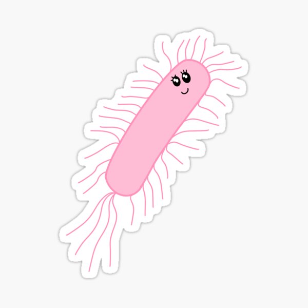 "E. Coli Cartoon Face" Sticker for Sale by stars-thoughts | Redbubble
