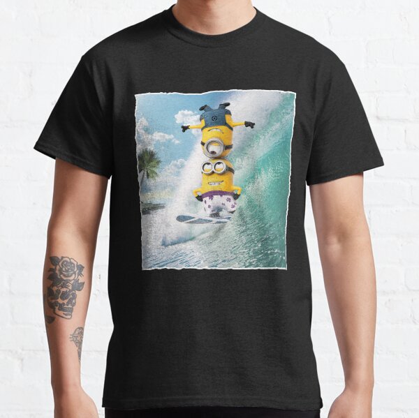 "Minions Surfing Minions Head Stack Poster" Classic T-Shirt for Sale by ...
