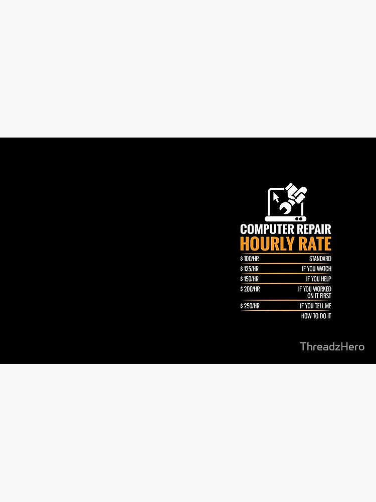 "Computer Repair Hourly Rate Funny Tech Support Nerd Geek Gift" Coffee ...