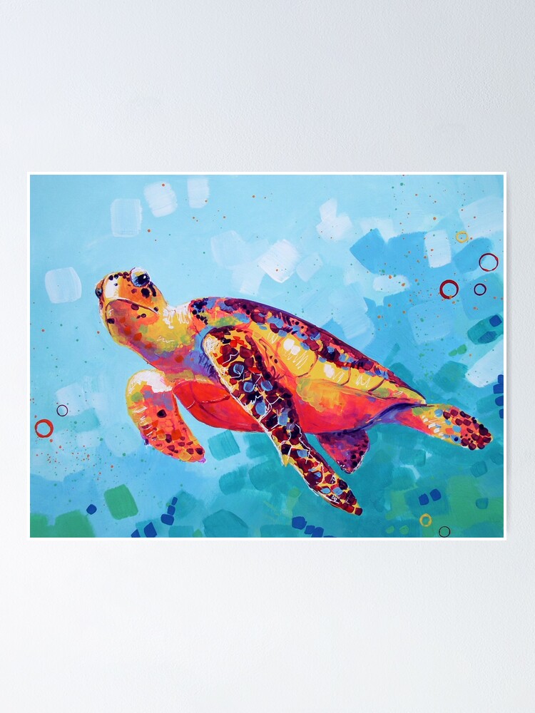 "Sea Turtle" Poster by TooMuchColor | Redbubble