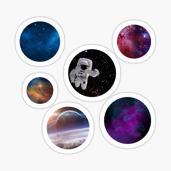 "Galaxy Space Astronaut photo bubbles" Sticker for Sale by ...