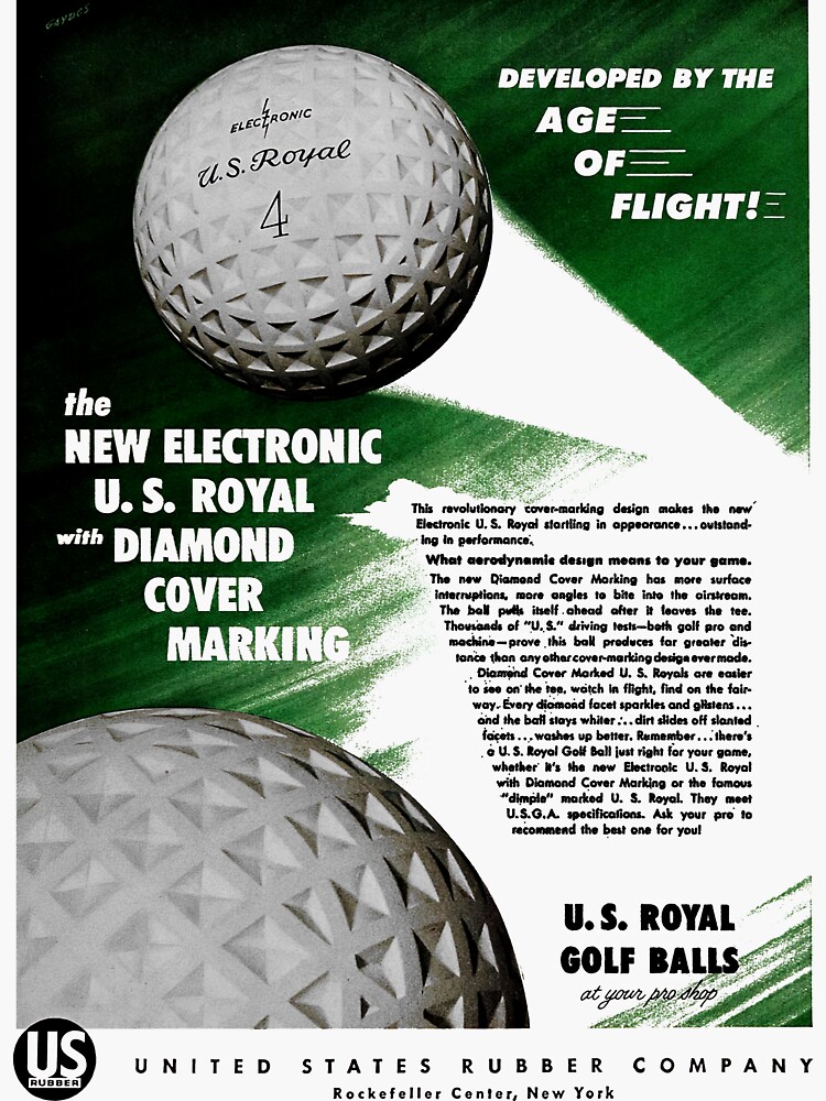 "GOLF BALL ADVERTISEMENT" Sticker by ThrowbackAds | Redbubble