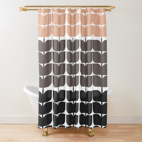 "Abstract Geometric Repeat Leaf Pattern" Shower Curtain for Sale by ...
