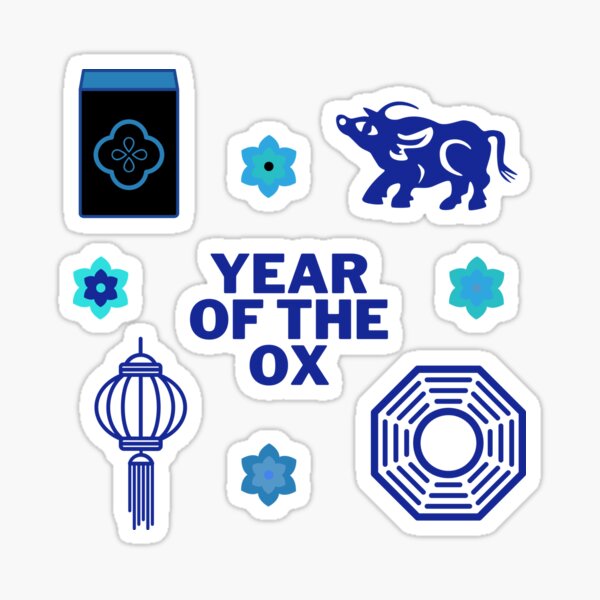 "year of the ox" Sticker by kawaiichan-desu | Redbubble