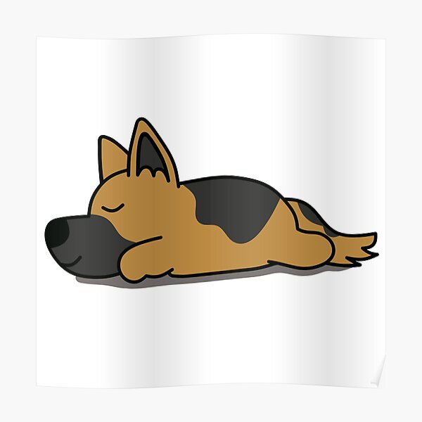 "Sleeping dog - Sticker" Poster by amteta | Redbubble