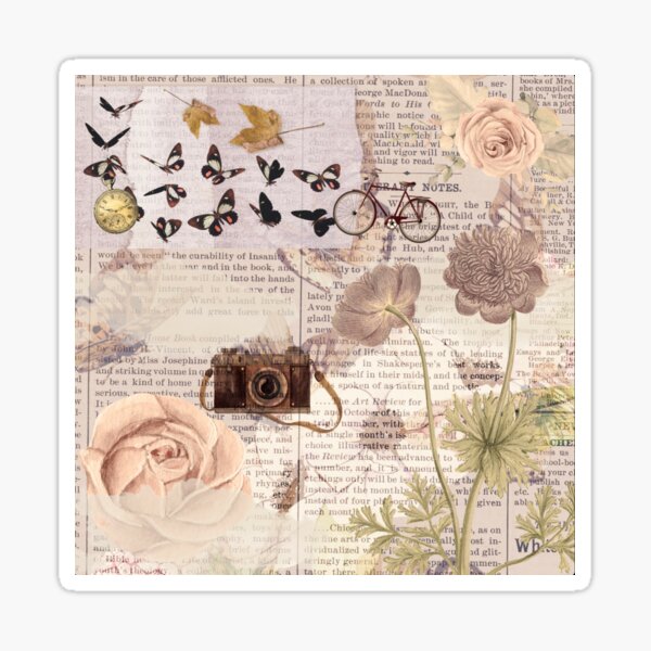 "Cottagecore cute collage" Sticker by ZiZiZo | Redbubble