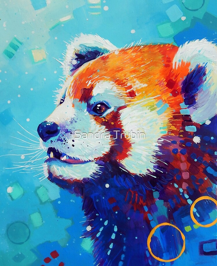 Art & Collectibles Red Panda Original Acrylic Painting on Canvas Panel ...