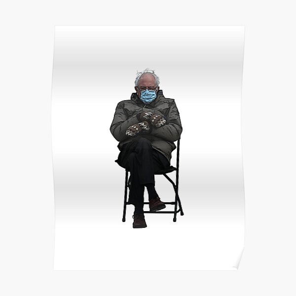 "Bernie Mask" Poster by Notablank | Redbubble
