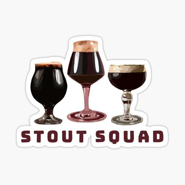 "STOUT SQUAD" Sticker by walrusbydesign | Redbubble