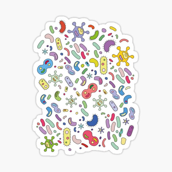 "Bacteria illustration " Sticker for Sale by NormaHelia | Redbubble