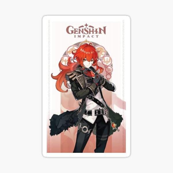 "Diluc Genshin Impact" Sticker by Modud | Redbubble