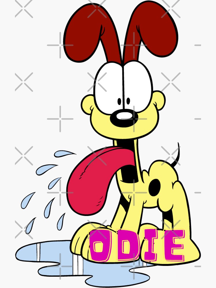 "FUNNY DOG STANDING IN A PUDDLE OF DROOL" Sticker for Sale by COOLSV ...