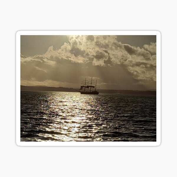 "Tall Ship In The Solent." Sticker for Sale by JenandDansshop | Redbubble