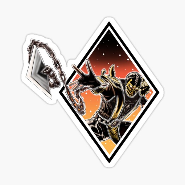 "Mortal Kombat Scorpion logo" Sticker for Sale by WaxMan13 | Redbubble