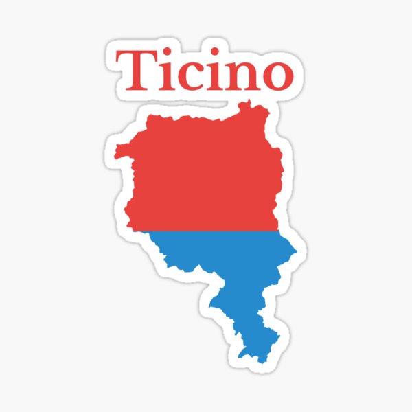 Sticker « Drapeau de la carte du canton du Tessin, Suisse », par ...