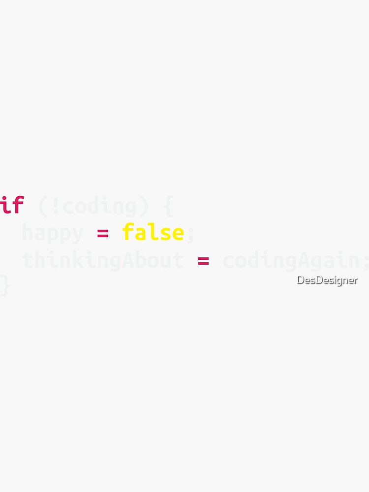 Programming Code Joke Coder Coding Saying Pun Sticker For Sale By Desdesigner Redbubble