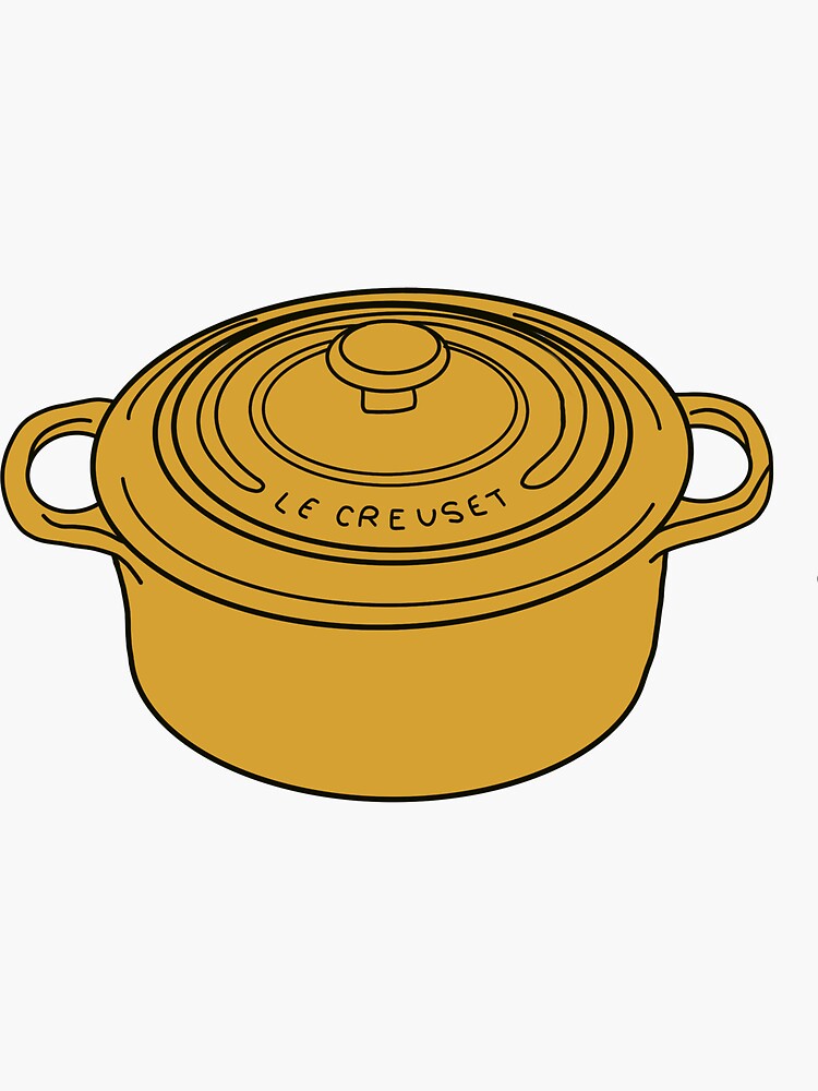 "Le Cruset Dutch Oven " Sticker for Sale by Shopshell | Redbubble