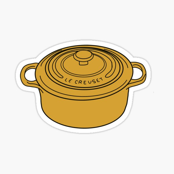 "Le Cruset Dutch Oven " Sticker for Sale by Shopshell | Redbubble