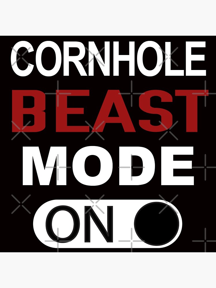"Cornhole Beast Mode On, Funny Cornhole Design, Cornhole Quote " Art ...