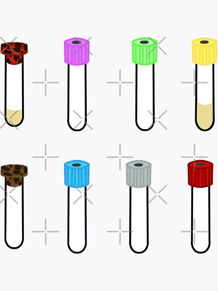 "Cartoon Blood Collection Tubes (Pack of 8 Stickers or Pair of Socks ...
