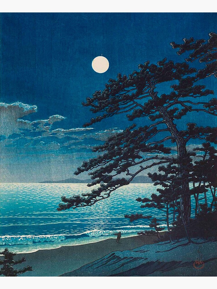 Spring Moon At Ninomiya Beach By Kawase Hasui Vintage Japanese ...