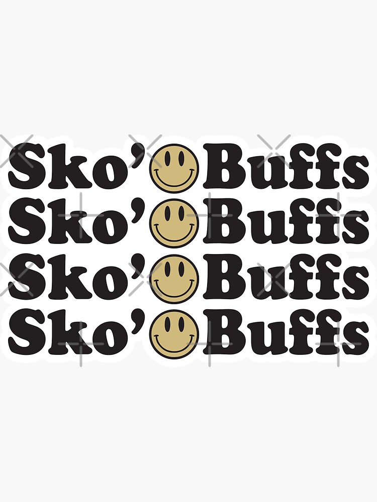 "Sko' Buffs with Smile" Sticker for Sale by Stickerfy1 | Redbubble