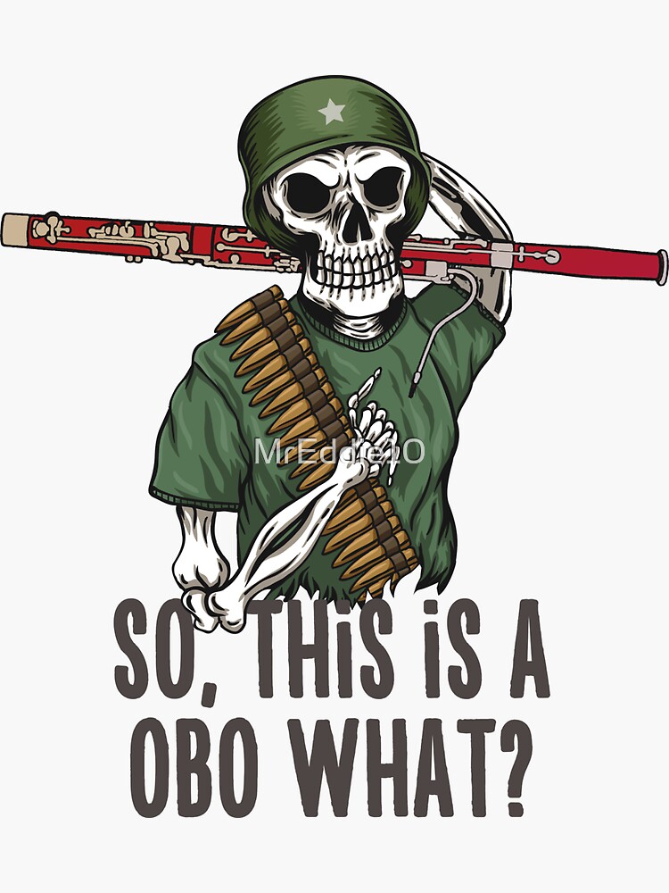"Funny Bassoon Cartoon Gift For Bassoonist" Sticker for Sale by ...