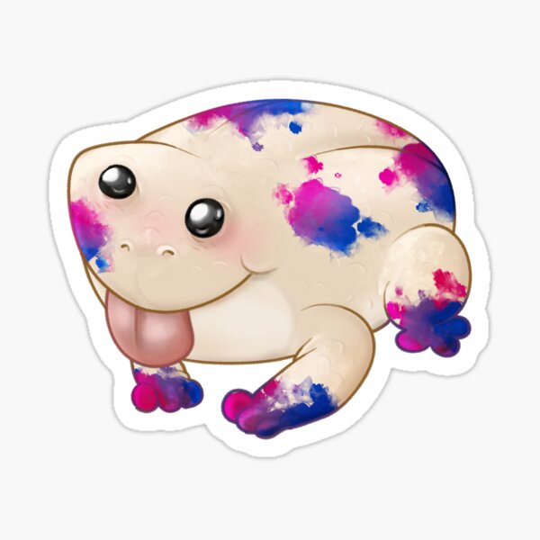"Lil Froggy Friend but Bi" Sticker by Cor-Pus | Redbubble