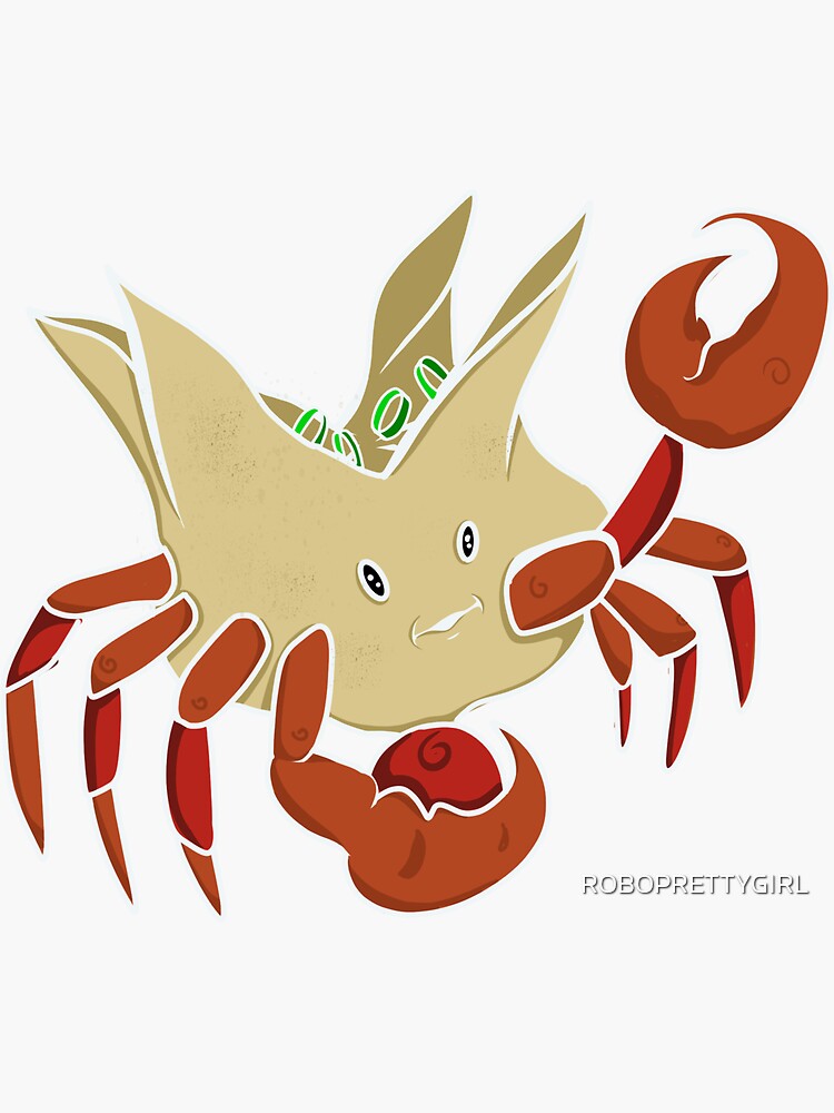 "Crab Rangoon" Sticker for Sale by ROBOPRETTYGIRL | Redbubble