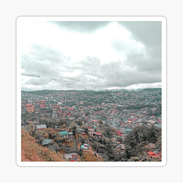 "the view of Baguio City , Philippines" Sticker for Sale by kassy-yana ...