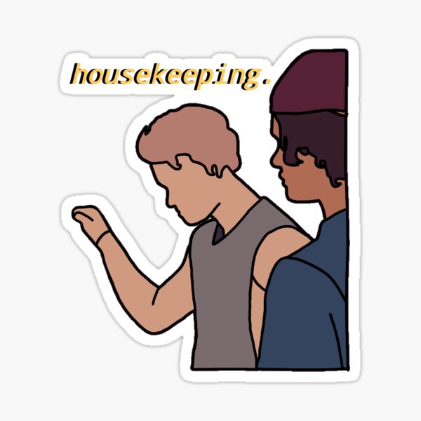 "housekeeping scene- outer banks" Sticker for Sale by JoriLyn | Redbubble