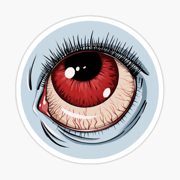 "Vampire red eye" Sticker for Sale by Kamila Nigmatullina | Redbubble