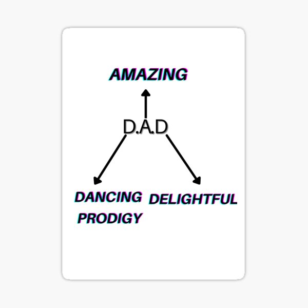 "Dad Acronym" Sticker for Sale by Panimation | Redbubble